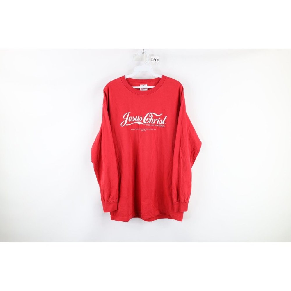 Vintage Y2k 2004 L Thrashed Jesus Christ Script Spell… - Gem